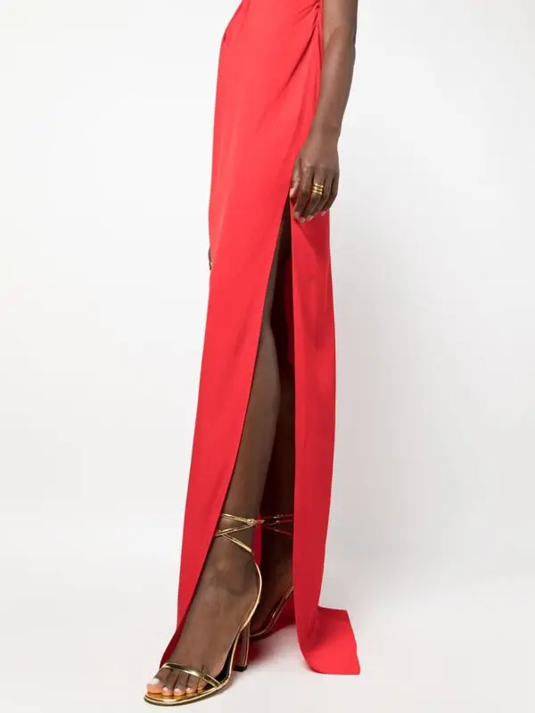 Stella McCartney One-shoulder Scarf Maxi Dress - Red