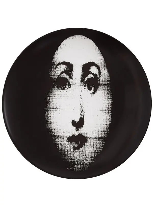 FORNASETTI Tema E Variazioni N.317 Porcelain Wall Plate - Black
