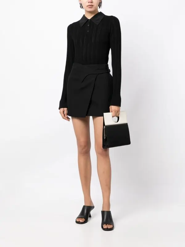 3.1 Phillip Lim Variegated Ribbed-knit Polo Top