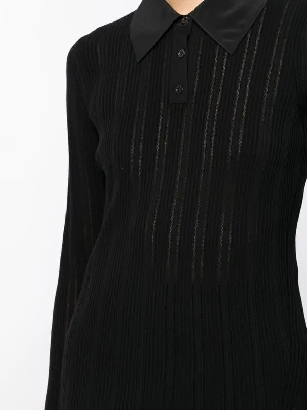 3.1 Phillip Lim Variegated Ribbed-knit Polo Top