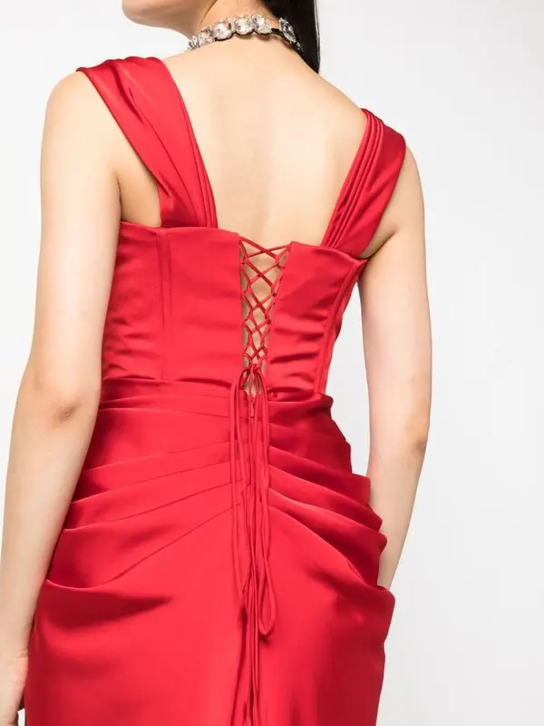 ANA RADU Ruched Flared Gown