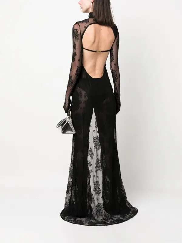 Gcds Sheer Lace Jumpsuit In Black - 40% Off | Editorialist