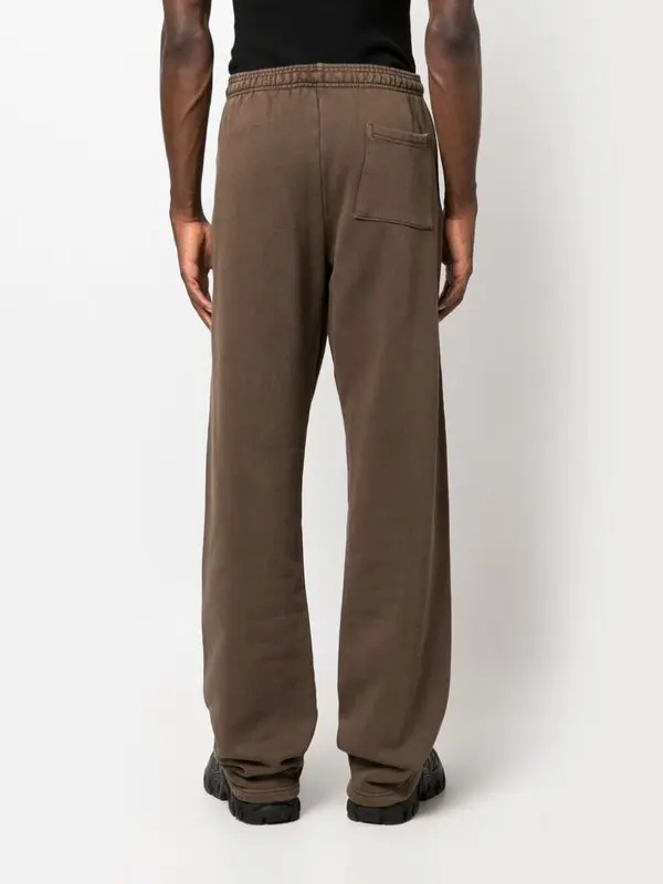ENTIRE STUDIOS Washed Organic Cotton Track Pants - Brown