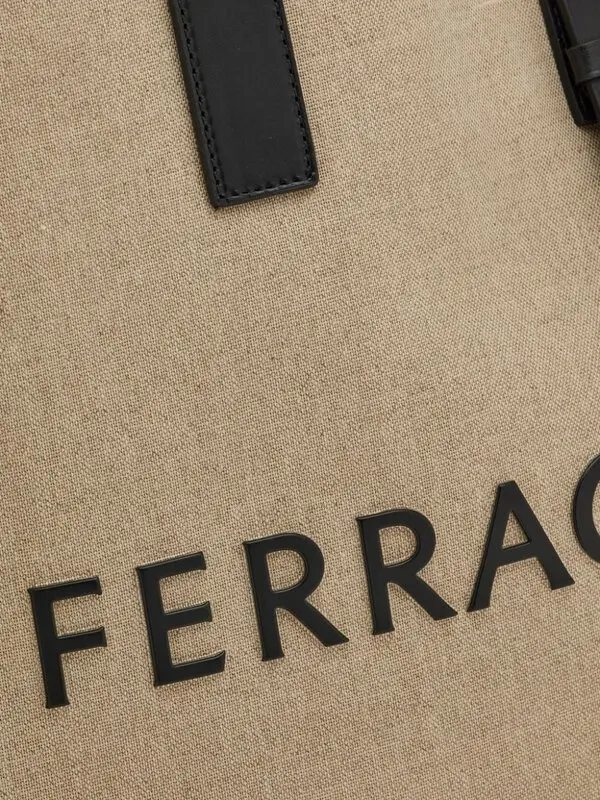 FERRAGAMO Logo-embossed Tote - Neutrals