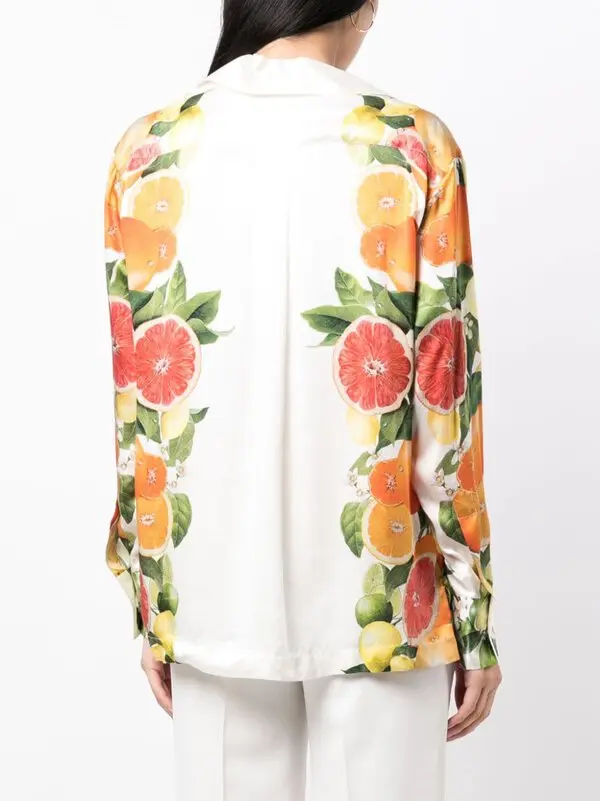 Stella McCartney Fruit-print Silk Shirt