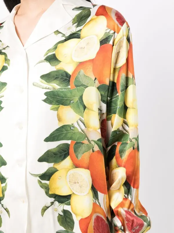 Stella McCartney Fruit-print Silk Shirt