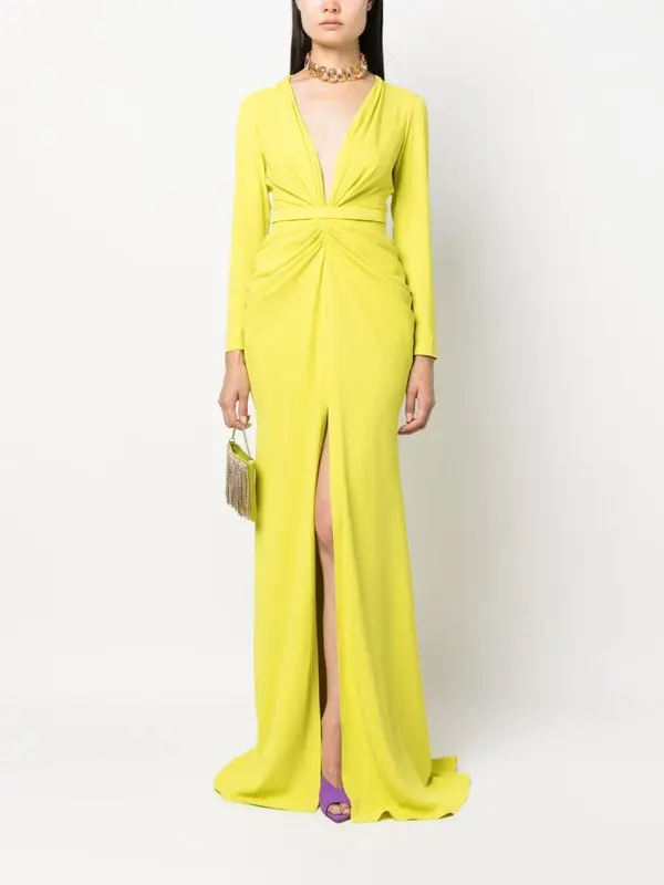 ANA RADU Plunging V-neck Gown