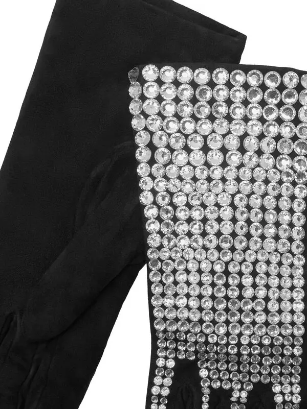 Philipp Plein Embellished Suede Mid-gloves