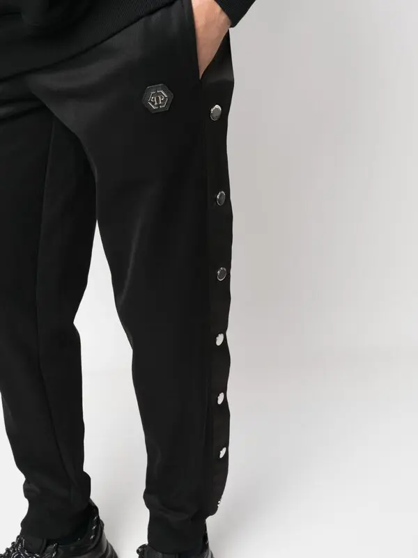 Philipp Plein Engraved-buttons Drawstring Track Pants