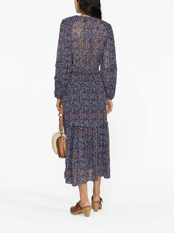 MARANT ETOILE Naema Floral-print Midi Dress - Blue