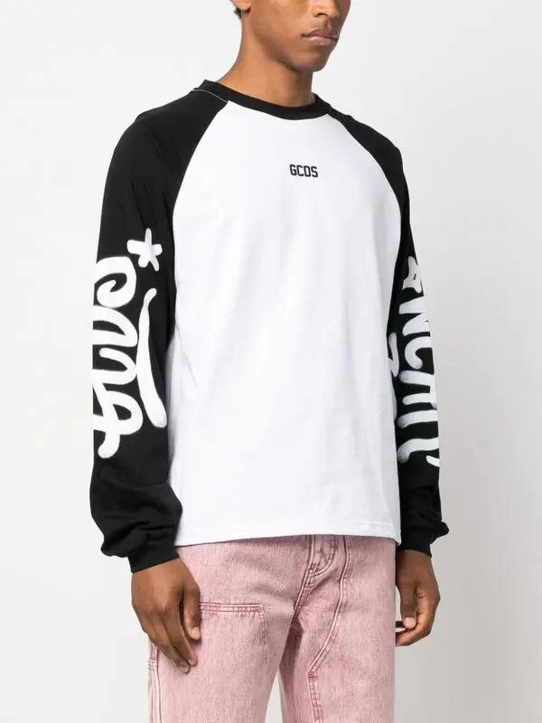 Gcds Graffiti-logo Long-sleeve T-shirt