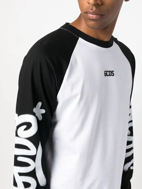 Gcds Graffiti-logo Long-sleeve T-shirt
