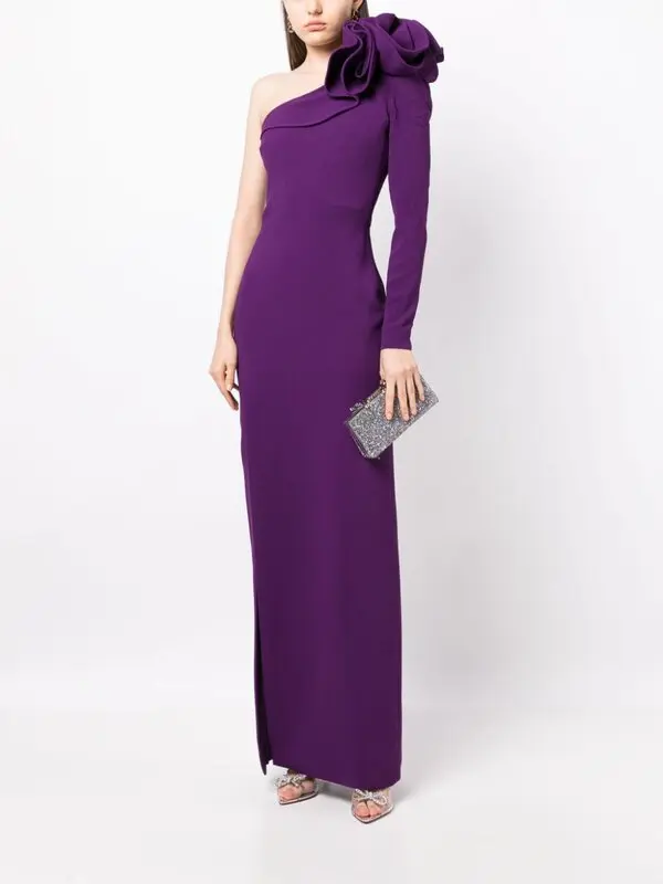 Elie Saab Cady One-shoulder Maxi Dress