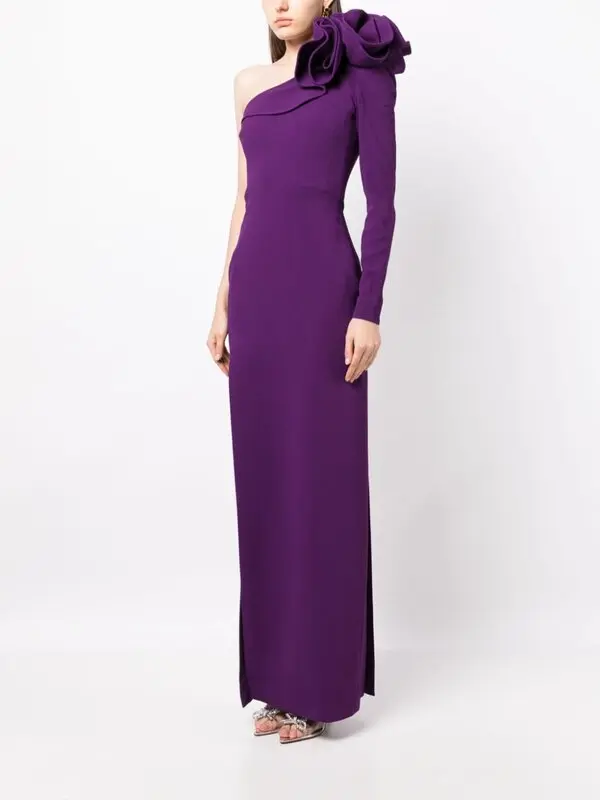 Elie Saab Cady One-shoulder Maxi Dress