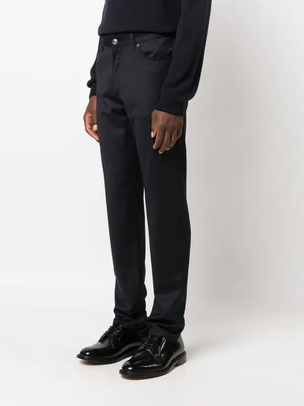 Zegna Logo-patch Slim-fit Trousers