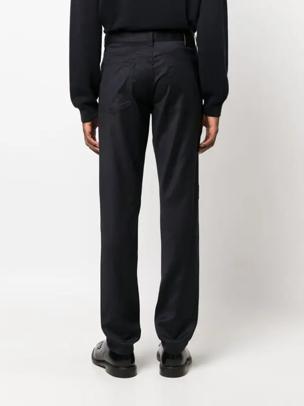 Zegna Logo-patch Slim-fit Trousers