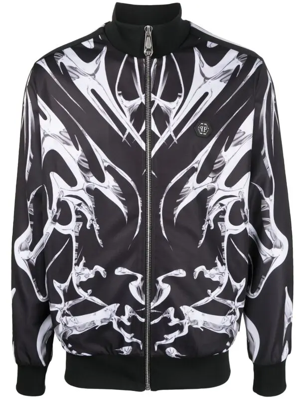 Philipp Plein Graphic-print Zip-up Jacket
