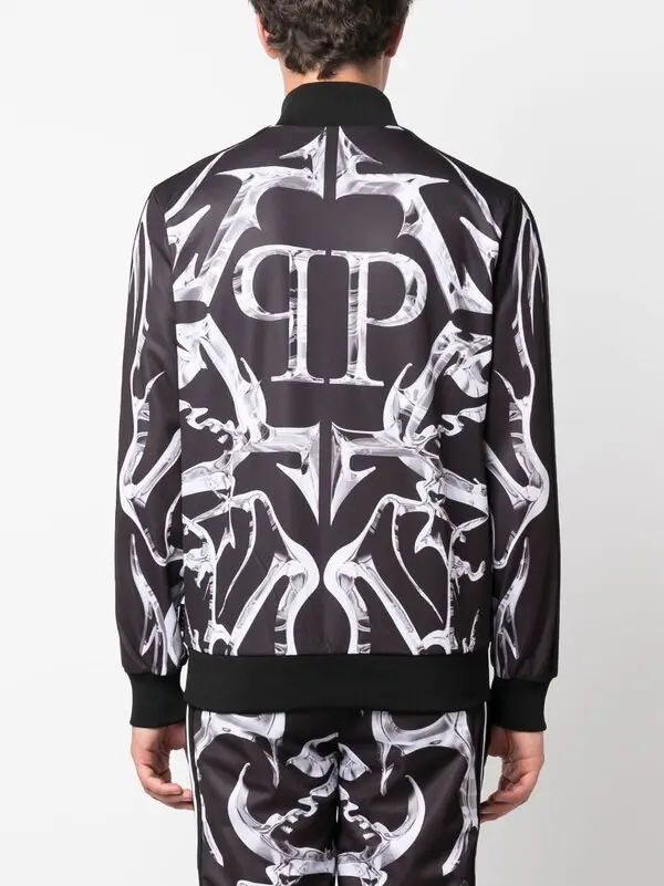 Philipp Plein Graphic-print Zip-up Jacket