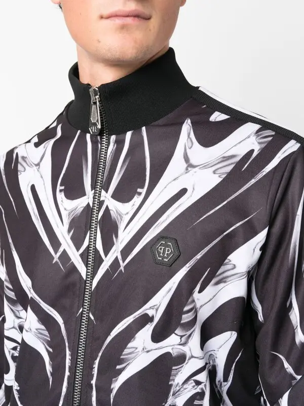 Philipp Plein Graphic-print Zip-up Jacket