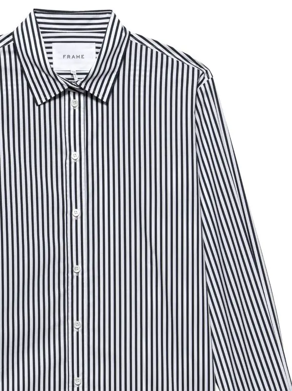 FRAME Stripe-print Organic-cotton Shirt