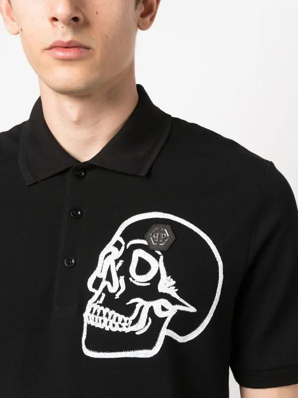 Philipp Plein Piqué Skull-detail Polo Shirt