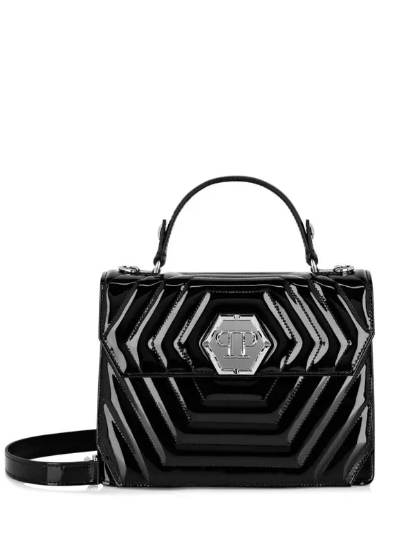 Philipp Plein Medium Superheroin Leather Handle Bag