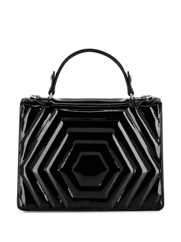 Philipp Plein Medium Superheroin Leather Handle Bag