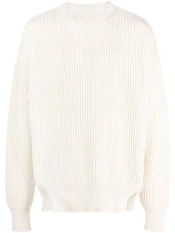JIL SANDER Crew-neck Ribbed-knit Wool Jumper