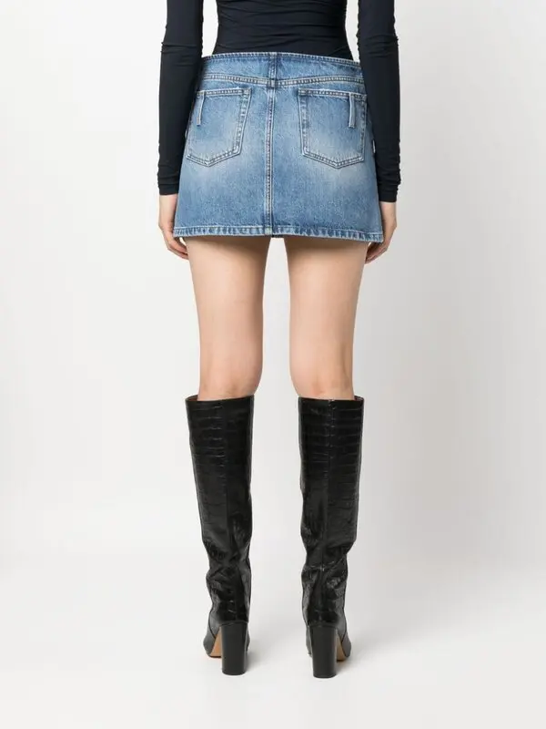 Dolce & Gabbana Distressed Denim Miniskirt