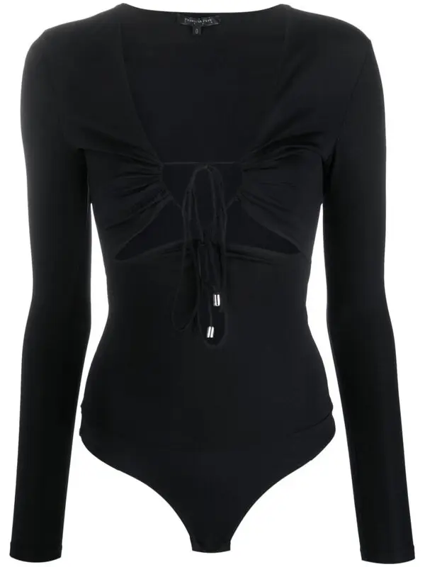 Patrizia Pepe Tie-fastening Cut-out Bodysuit