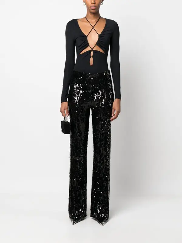 Patrizia Pepe Tie-fastening Cut-out Bodysuit