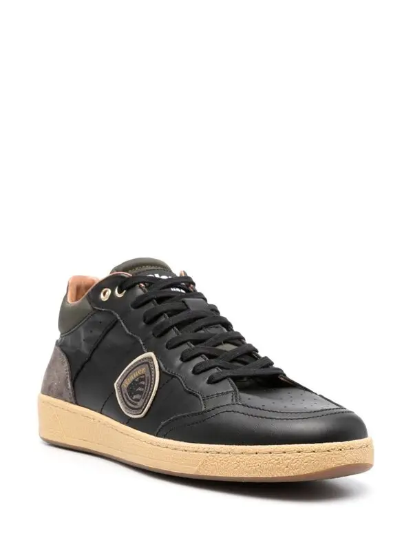 BLAUER. Logo Patch Sneakers
