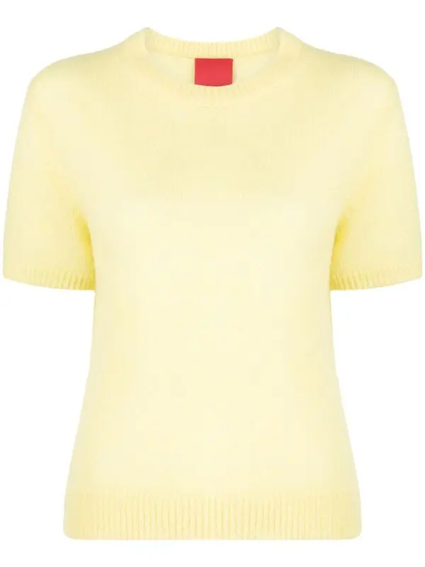 Cashmere In Love Sidley Fine-knit Top - Yellow
