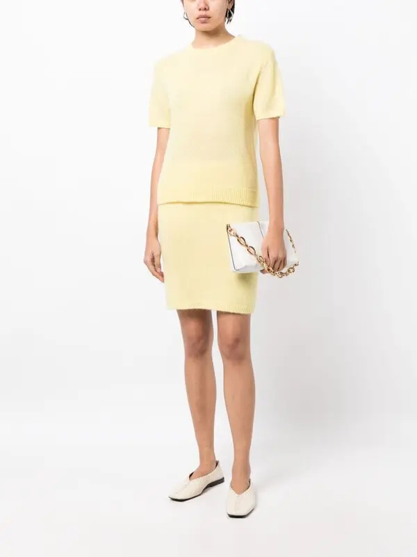 Cashmere In Love Sidley Fine-knit Top - Yellow