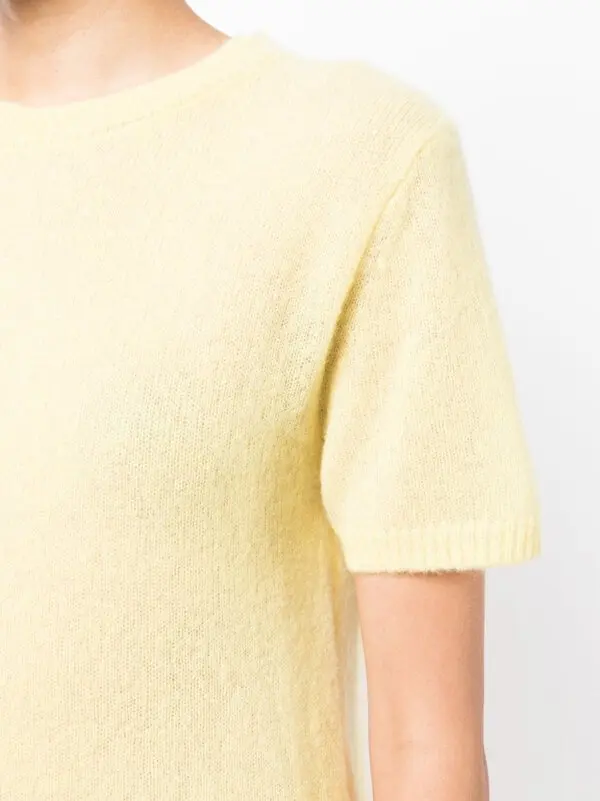 Cashmere In Love Sidley Fine-knit Top - Yellow