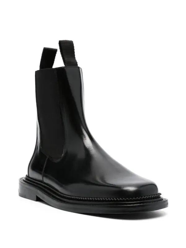 TOGA VIRILIS Stud-embellished Leather Ankle Boots