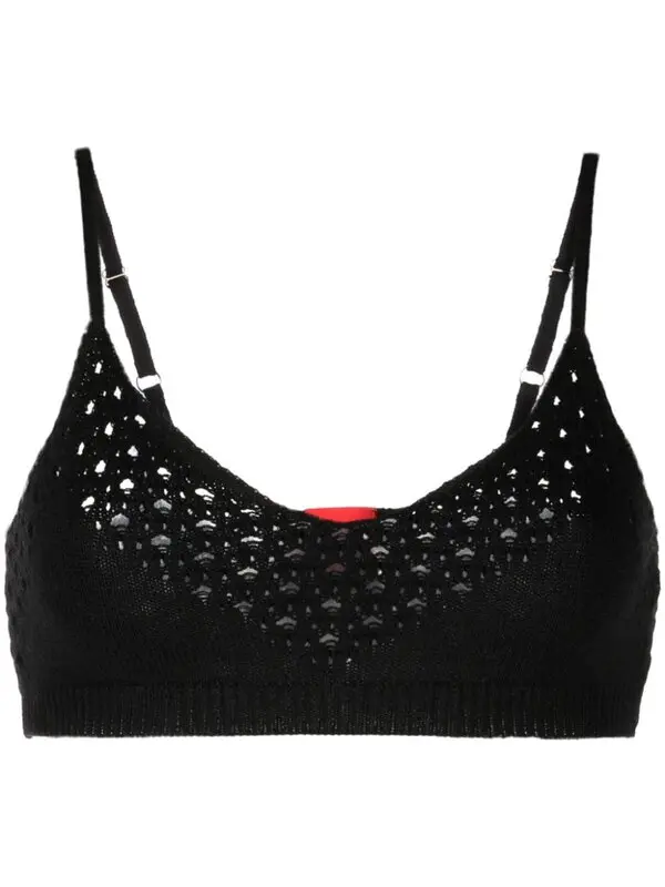 Cashmere In Love Anse Crochet-knit Bralette - Black