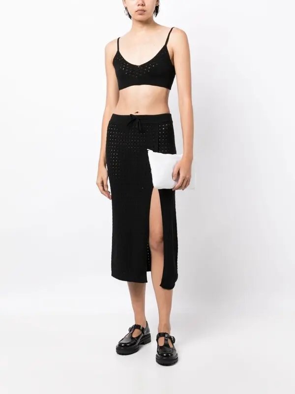Cashmere In Love Anse Crochet-knit Bralette - Black