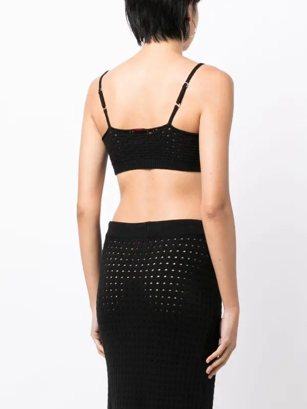 Cashmere In Love Anse Crochet-knit Bralette - Black