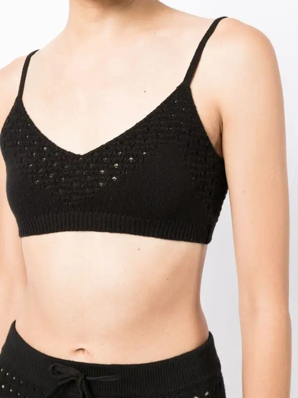Cashmere In Love Anse Crochet-knit Bralette - Black