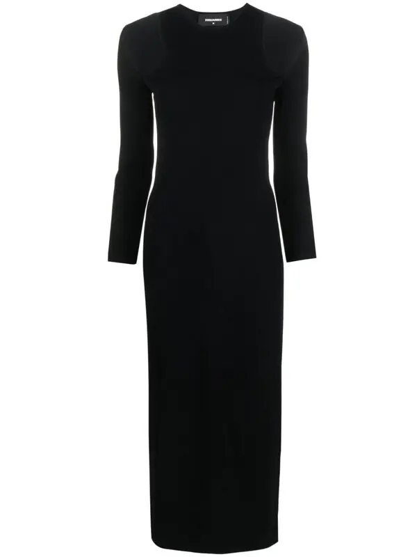 Dsquared2 Cut-out Ribbed-knit Midi Dress