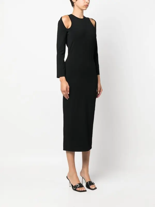 Dsquared2 Cut-out Ribbed-knit Midi Dress