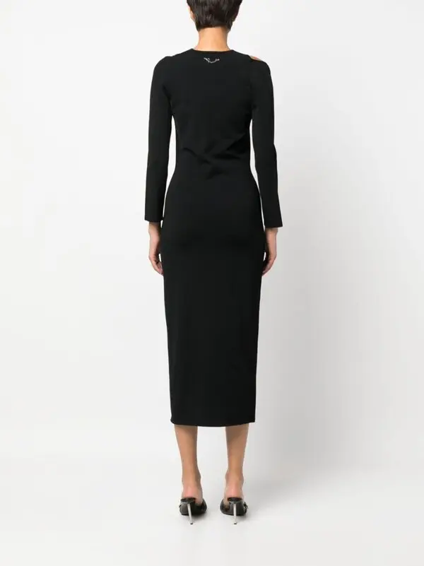 Dsquared2 Cut-out Ribbed-knit Midi Dress