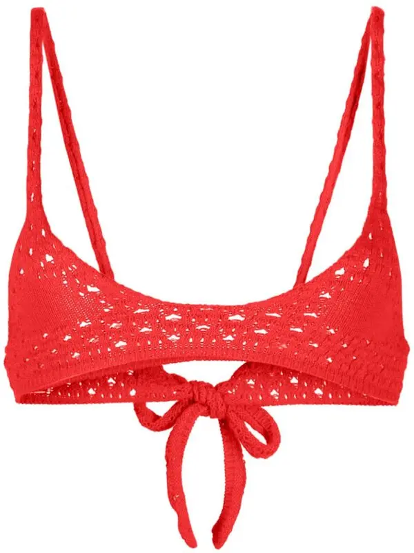 Cashmere In Love Hanalei Crochet-knit Bralette - Red