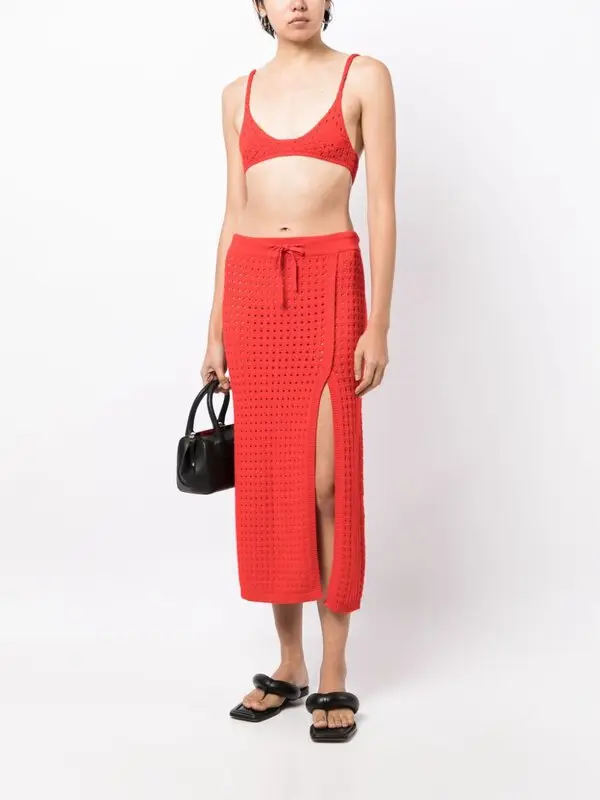 Cashmere In Love Hanalei Crochet-knit Bralette - Red