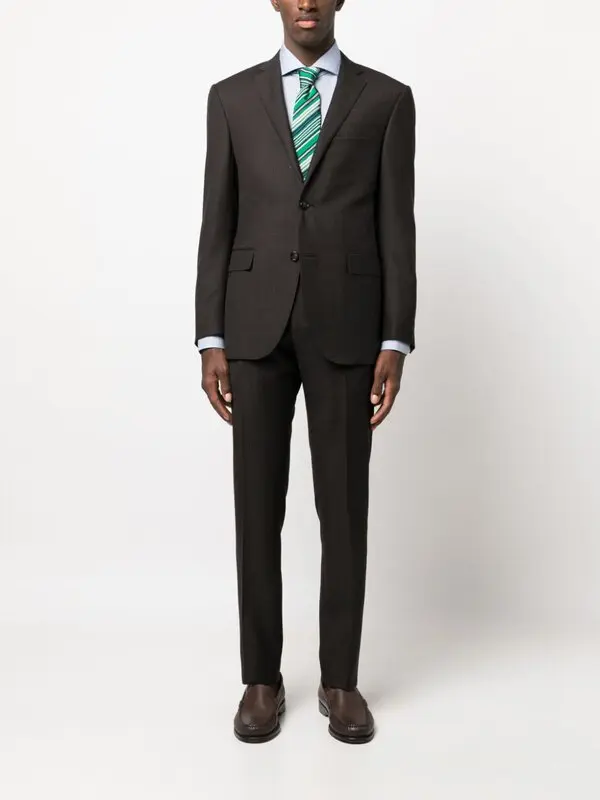 Corneliani Plaid Long-sleeve Wool Shirt
