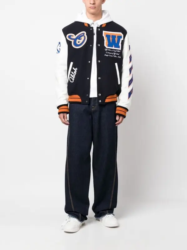 Off-White Varsity Patch Bomber Jacket