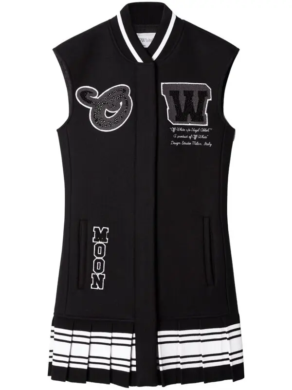 Off-White Meteor Varsity Mini Dress - Black