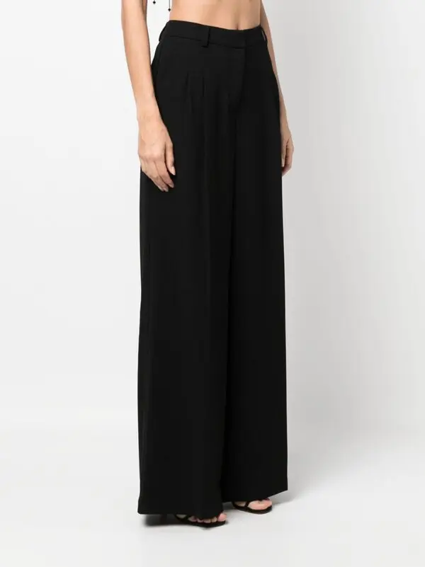 Simkhai Sanaz Pleated Palazzo Pants - Black