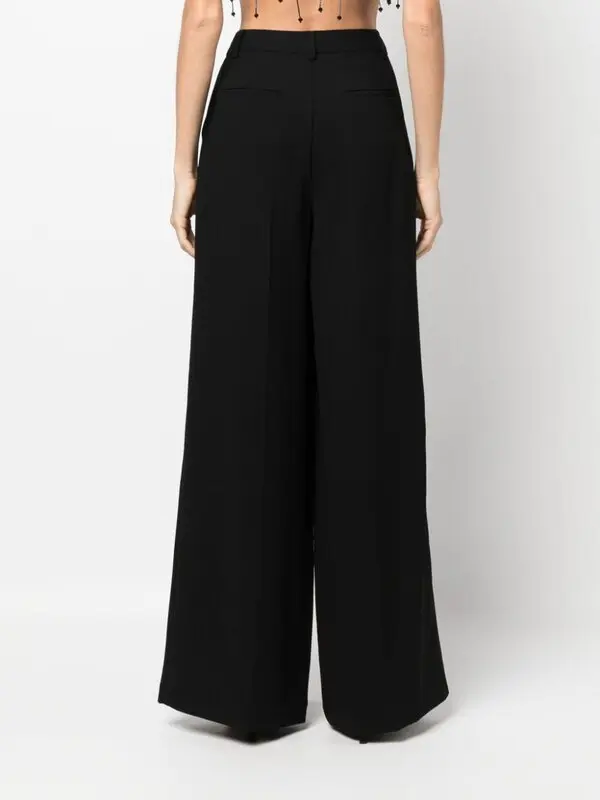Simkhai Sanaz Pleated Palazzo Pants - Black